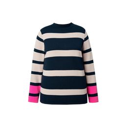Lauras&oslash;n Pullover Damen Gr&ouml;&szlig;e M dunkelbeige / navy / pink