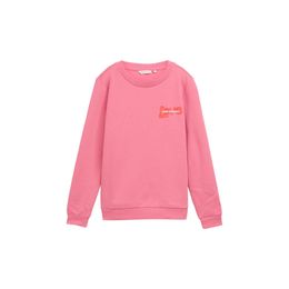 Tom Tailor Sweatshirt Damen Gr&ouml;&szlig;e L pitaya / rot / wei&szlig;