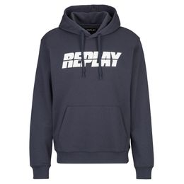 Replay Sweatshirt 'French Terry' Herren Gr&ouml;&szlig;e XXL navy / wei&szlig;