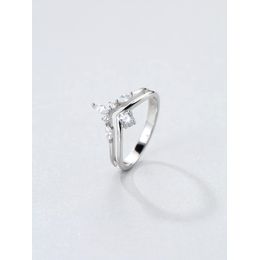 Hey Happiness Ring 'Crown' Damen Gr&ouml;&szlig;e 52 silber