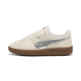 Puma Sneaker 'Palermo Safari' M&auml;dchen Gr&ouml;&szlig;e 35.5 silber / offwhite