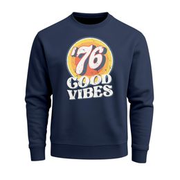 Neverless Sweatshirt 'Good Vibes '76' Herren Gr&ouml;&szlig;e XXXL navy