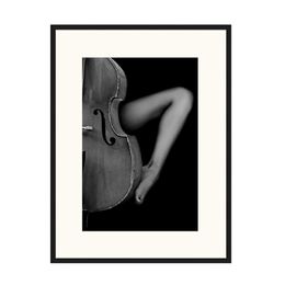 Liv Corday Bild 'Music' Herren Gr&ouml;&szlig;e 30x40 dunkelgrau / schwarz / wei&szlig;