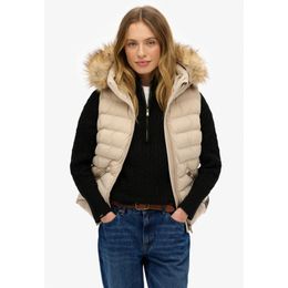 Superdry & Co Weste 'Fuji' Damen Gr&ouml;&szlig;e S ecru / cappuccino