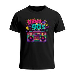 MoonWorks Shirt 'Vibes of 90s' Herren Gr&ouml;&szlig;e XS schwarz