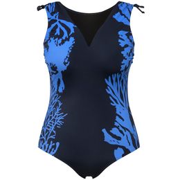 Ulla Popken Badeanzug Damen Gr&ouml;&szlig;e 7XL blau / marine