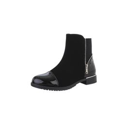 Ital-Design Stiefelette Damen Gr&ouml;&szlig;e 40 schwarz Winterschuhe