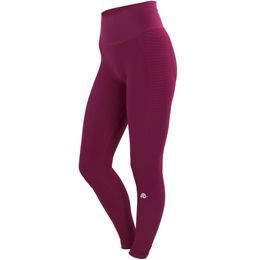 GUGGEN Mountain Leggings 'Damenleggings Seamless LL77 Leggings' Damen Gr&ouml;&szlig;e M aubergine