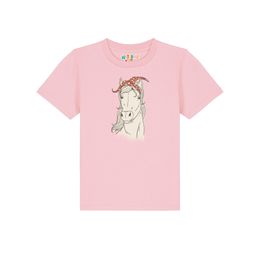 Watabout.kids T-Shirt 'Pferd' Jungen Gr&ouml;&szlig;e 152/158 hellgrau / rosa