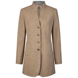 WHITE LABEL Longblazer mit Stehkragen, L&auml;nge Gr. 38: ca.80 cm Damen Gr&ouml;&szlig;e 46 beige