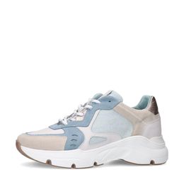 Manfield Sneaker Damen Gr&ouml;&szlig;e 36 beige / taubenblau / pastellblau / bronze