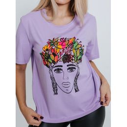 Radada Shirt 'FLOWER CROWN' Damen Gr&ouml;&szlig;e XS flieder