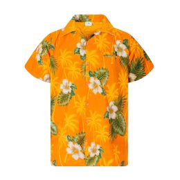 King Kameha Shirt 'Small Flower' Herren Gr&ouml;&szlig;e M gelb