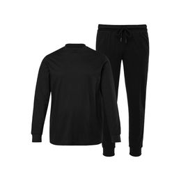 Men Plus Pyjama lang Herren Gr&ouml;&szlig;e 7XL schwarz