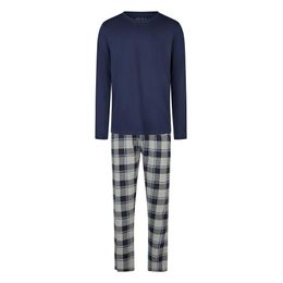 Phil & Co. Berlin Pyjama ' Weekend Collection ' Herren Gr&ouml;&szlig;e L beige / navy
