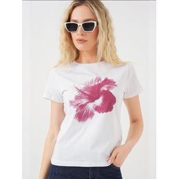 Bigdart T-Shirt Damen Gr&ouml;&szlig;e S magenta / wei&szlig;