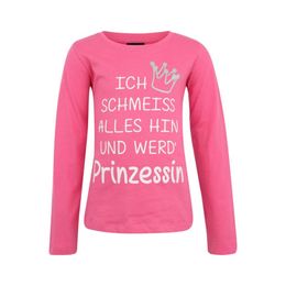 Arizona Langarmshirt 'Prinzessin' M&auml;dchen Gr&ouml;&szlig;e 92/98 pink