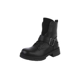 Ital-Design Schn&uuml;rstiefelette Damen Gr&ouml;&szlig;e 36 schwarz Winterschuhe