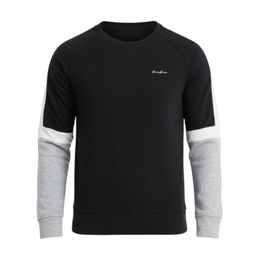 Ombre Sweatshirt 'OM-SSNZ-22FW-003' Herren Gr&ouml;&szlig;e S grau / schwarz / wei&szlig;