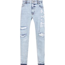 2Y Premium Jeans Herren Gr&ouml;&szlig;e 36 blue denim / wei&szlig;