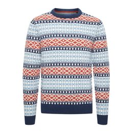 Blend Pullover 'Jorben' Herren Gr&ouml;&szlig;e S blau / blutrot / wei&szlig;
