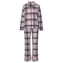 H.I.S. H.I.S Pyjama Damen Gr&ouml;&szlig;e L blau / lila / rosa / wei&szlig; Winterkleid