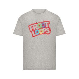 F4NT4STIC T-Shirt 'Kellogg's Froot Loops Breakfast Cereal Pop Art' Jungen Gr&ouml;&szlig;e 158/164 grau / mischfarben