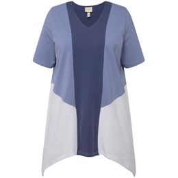 Ulla Popken Shirt Damen Gr&ouml;&szlig;e 9XL/10XL hellblau / dunkelblau / offwhite