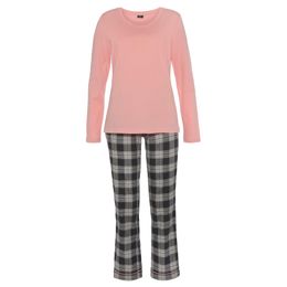 H.I.S. H.I.S Pyjama Damen Gr&ouml;&szlig;e S anthrazit / rosa / offwhite Winterkleid