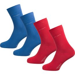 Camano Socken Damen Gr&ouml;&szlig;e 43/46 blau / hellgrau / rot