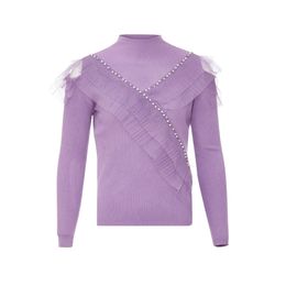 Bling Bling By Leo Pullover Damen Gr&ouml;&szlig;e XS/S lavendel / wei&szlig;