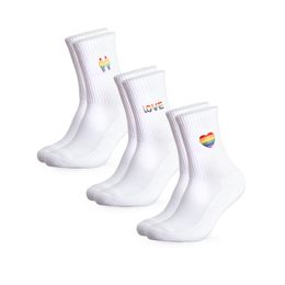 Occulto Socken 'Pride' Damen Gr&ouml;&szlig;e 39/42 wei&szlig;