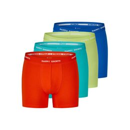 Happy Shorts Boxershorts Herren Gr&ouml;&szlig;e XL t&uuml;rkis / enzian / apfel / orangerot