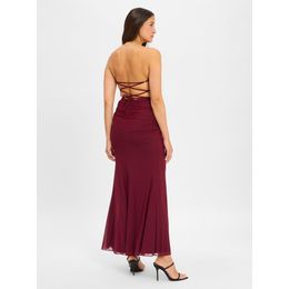 LUXUAR Fashion Abendkleid Damen Gr&ouml;&szlig;e 36 bordeaux Winterkleid