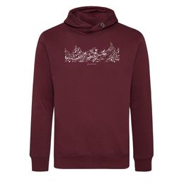 Greenbomb Sweatshirt 'Nature Goats Family' Herren Gr&ouml;&szlig;e M burgunder / wei&szlig;