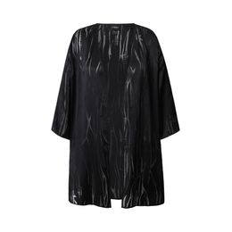 Ulla Popken Bluse Damen Gr&ouml;&szlig;e 5XL/6XL schwarz / transparent