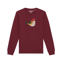 Watapparel Sweatshirt ' Vogel ' Herren Gr&ouml;&szlig;e L mischfarben / burgunder