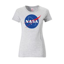 logoshirt T-Shirt 'NASA' Damen Gr&ouml;&szlig;e L grau