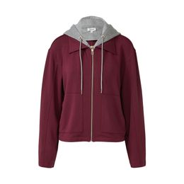 s.Oliver Sweatjacke Damen Gr&ouml;&szlig;e XS graumeliert / bordeaux