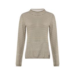 comma, Comma Casual Identity Pullover Damen Gr&ouml;&szlig;e XS khaki / wollwei&szlig;