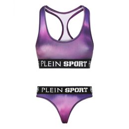 Plein Sport Set 'Optical' Damen Gr&ouml;&szlig;e XXL purpur / schwarz / offwhite