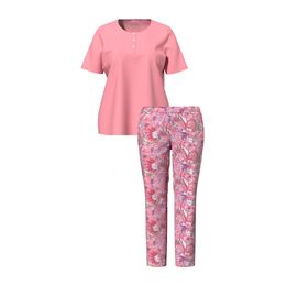Ulla Popken Pyjama Damen Gr&ouml;&szlig;e 4XL/5XL mischfarben / rosa Winterkleid
