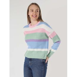 Colins Colin's Pullover Damen Gr&ouml;&szlig;e L taubenblau / pastellgr&uuml;n / rosa / wei&szlig;