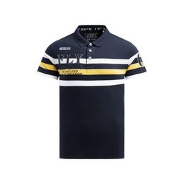 CAMP DAVID Poloshirt Herren Gr&ouml;&szlig;e M navy / gelb / wei&szlig;