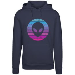 F4NT4STIC Sweatshirt 'Alien Kopf' Herren Gr&ouml;&szlig;e 4XL navy / azur / lila / fuchsia