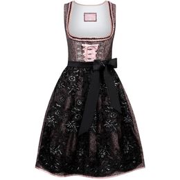 Stockerpoint Dirndl 'Finja' Damen Gr&ouml;&szlig;e 44 rosa / schwarz / silber