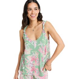 Roxy Top 'Hibiscus Island' Damen Gr&ouml;&szlig;e XL hellblau / pastellgr&uuml;n / hellgr&uuml;n / rosa