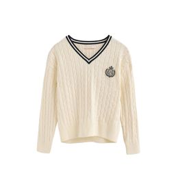 Polo Club Pullover Damen Gr&ouml;&szlig;e XXL hellbeige / schwarz