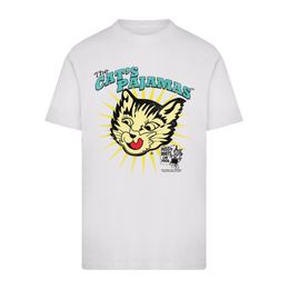 F4NT4STIC T-Shirt 'Puss N Boots The Cats Pajamas Vintage Art' Herren Gr&ouml;&szlig;e XL blau / gelb / wei&szlig;