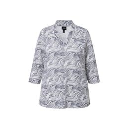 Ulla Popken Bluse Damen Gr&ouml;&szlig;e 7XL/8XL dunkelblau / wei&szlig;